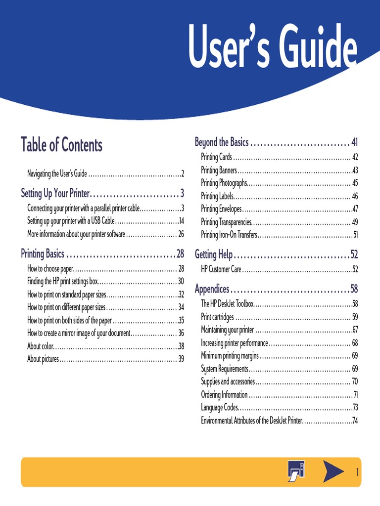 HP 840C User Guide Page | PDF | Usb | Printer (Computing)