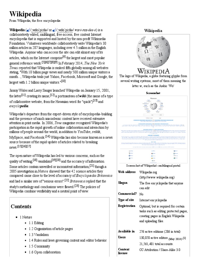 Wikipedia - Wikipedia, The Free Encyclopedia | Wikipedia | Encyclopædia ...