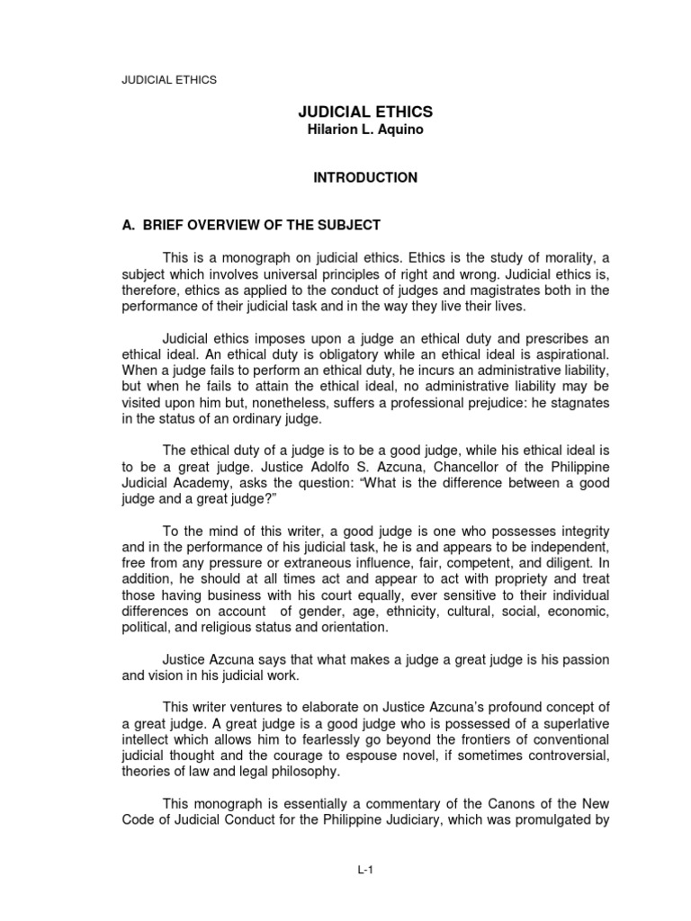 BB Judicial Ethics | PDF | Judiciaries | Integrity