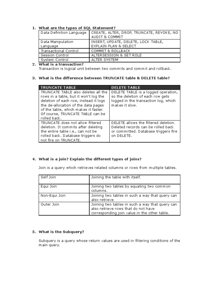 Sql Server Question And Answers Pdf Database Index Relational Database 6046