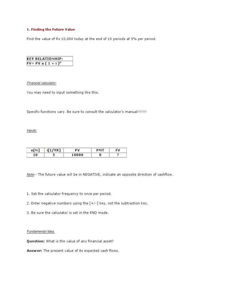 Cfp Introduction To Financial Planning Module Pdf Time Value Of