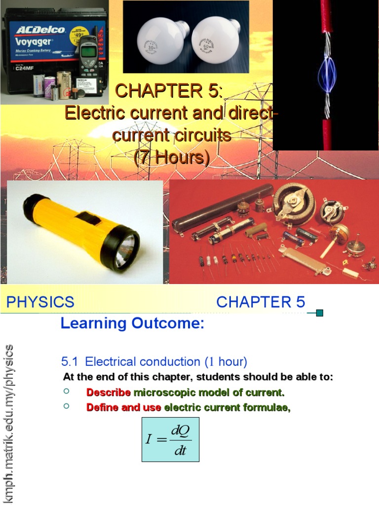Matriculation Physics Electric Current and Direct Current Circuit | PDF ...