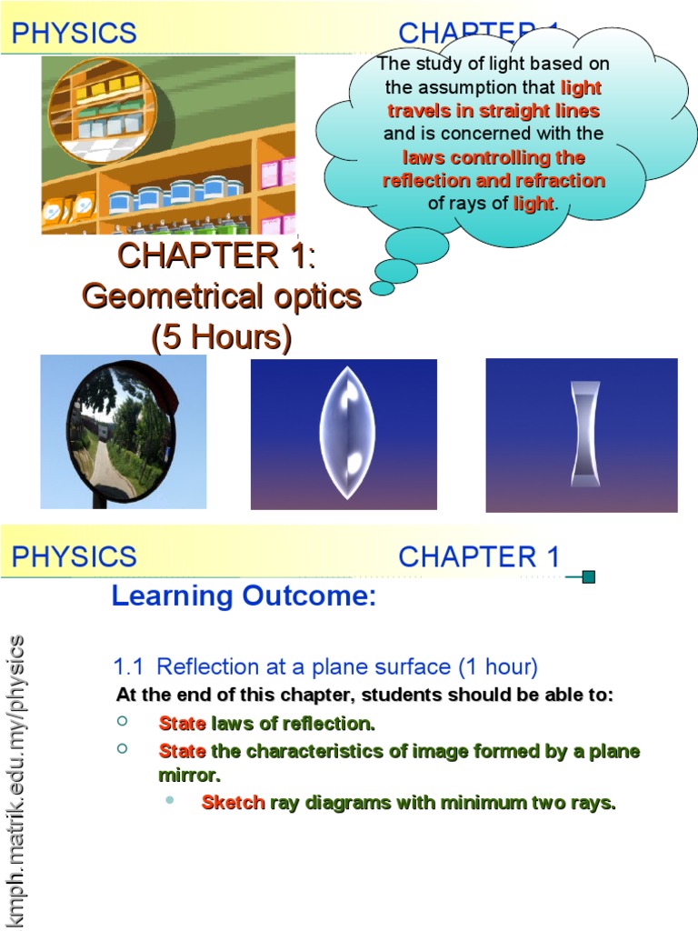Matriculation Physics Geometrical Optics PDF | PDF | Lens (Optics) | Reflection (Physics)