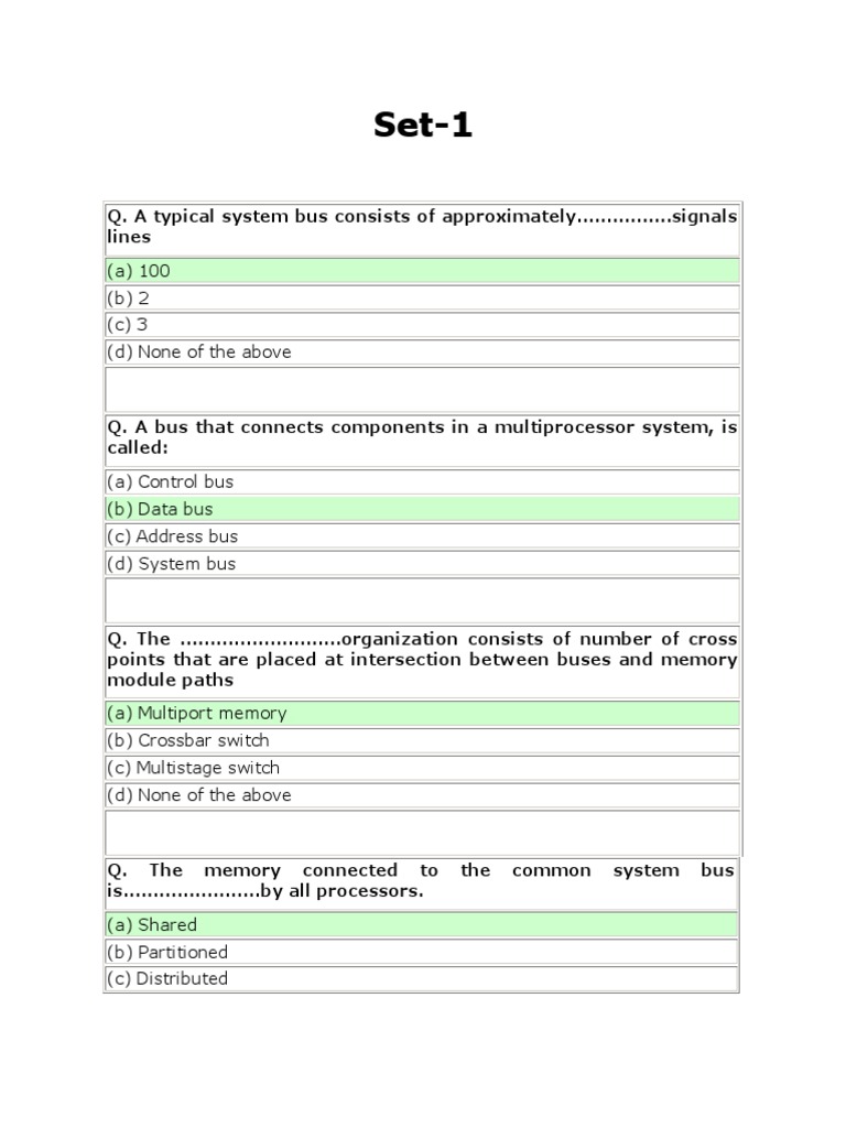 Advance Computer Architecture Mcq's | PDF