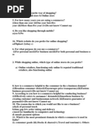 E Commerce Questionnaire | PDF | E Commerce | Business Economics