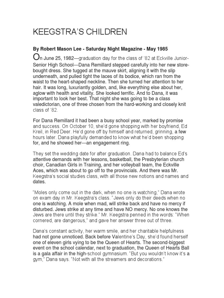 Keegstra's Children | PDF | Antisemitism | Religion And Belief