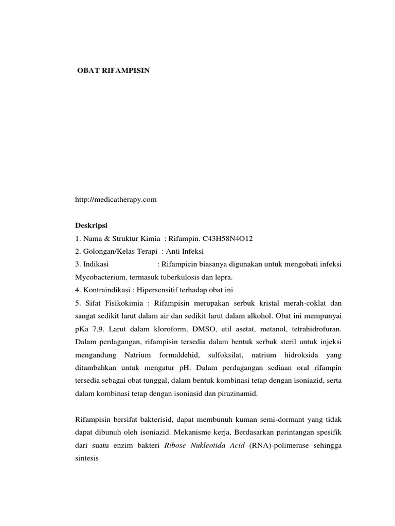 Obat Rifampisin | PDF