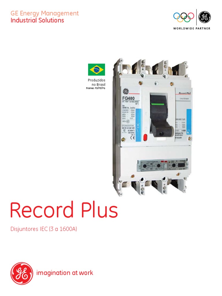 Disjuntores Record Plus da GE | PDF | Relé | Energia elétrica