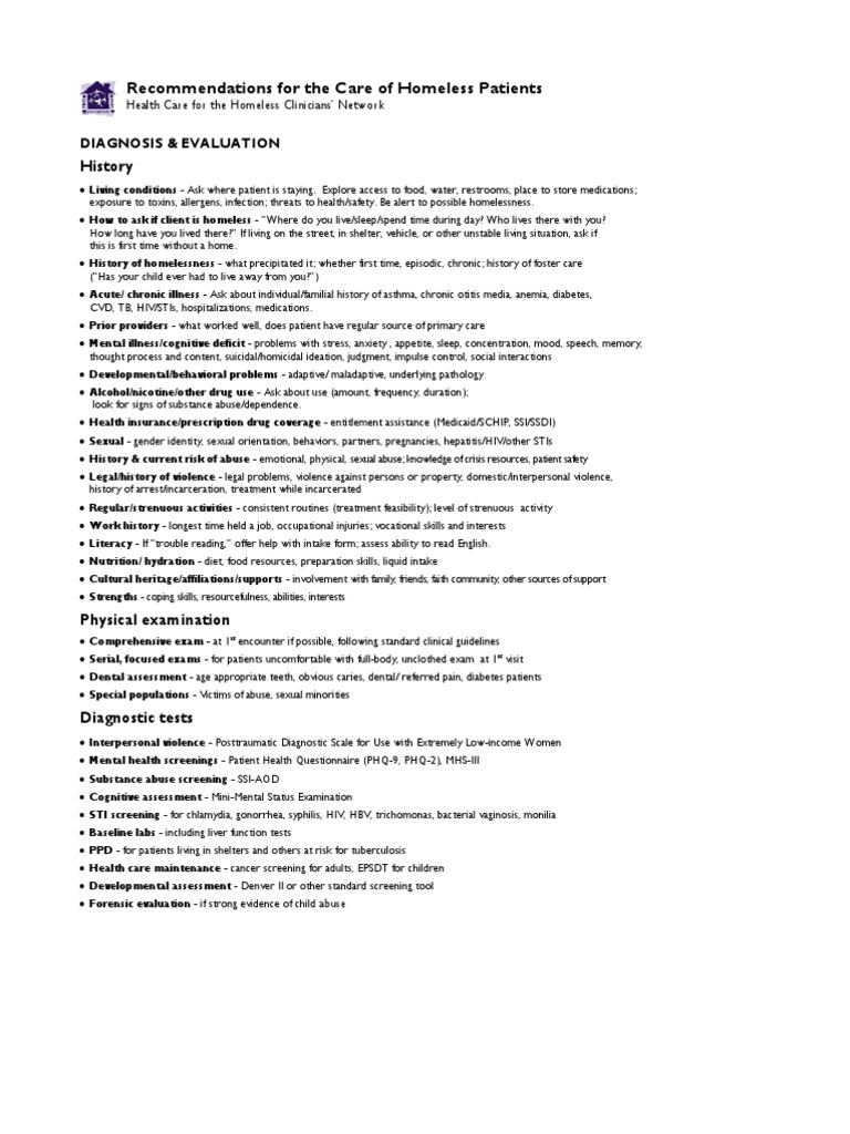 Homeless Care Plan | PDF | Substance Abuse | Homelessness