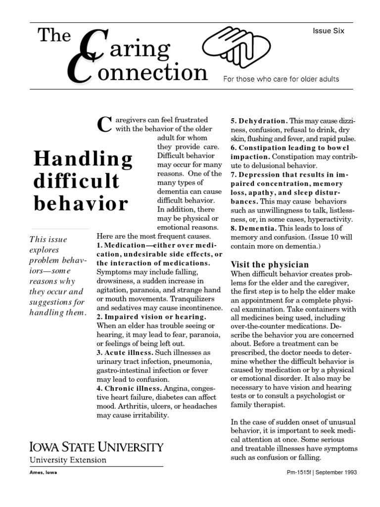 Handling Difficult Patient Behaviors | PDF | Dementia | Caregiver