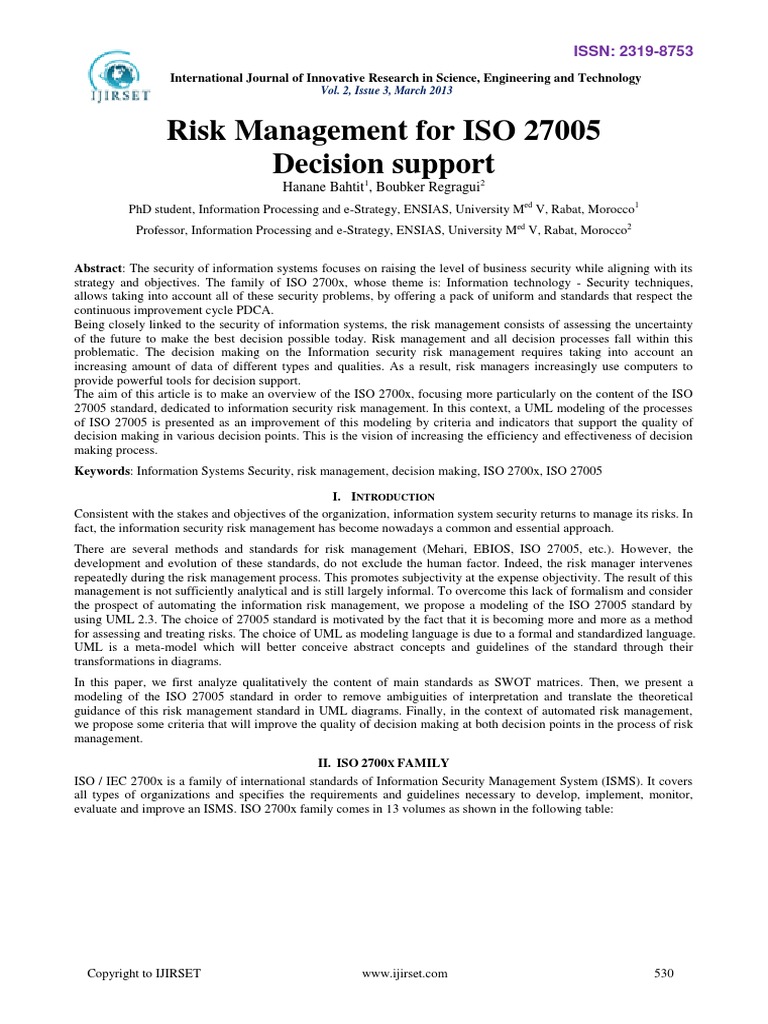 1_Risk Management for ISO 27005 | Risk | Risk Management