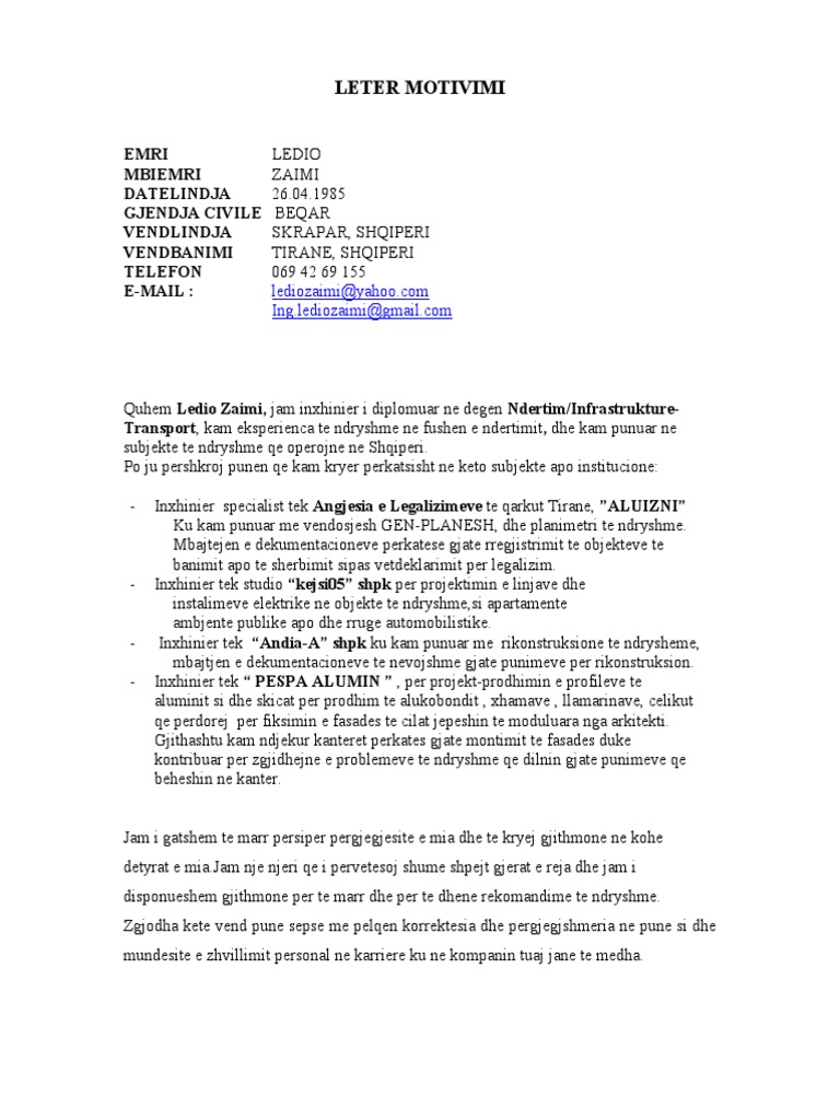 Leter Motivimi | PDF