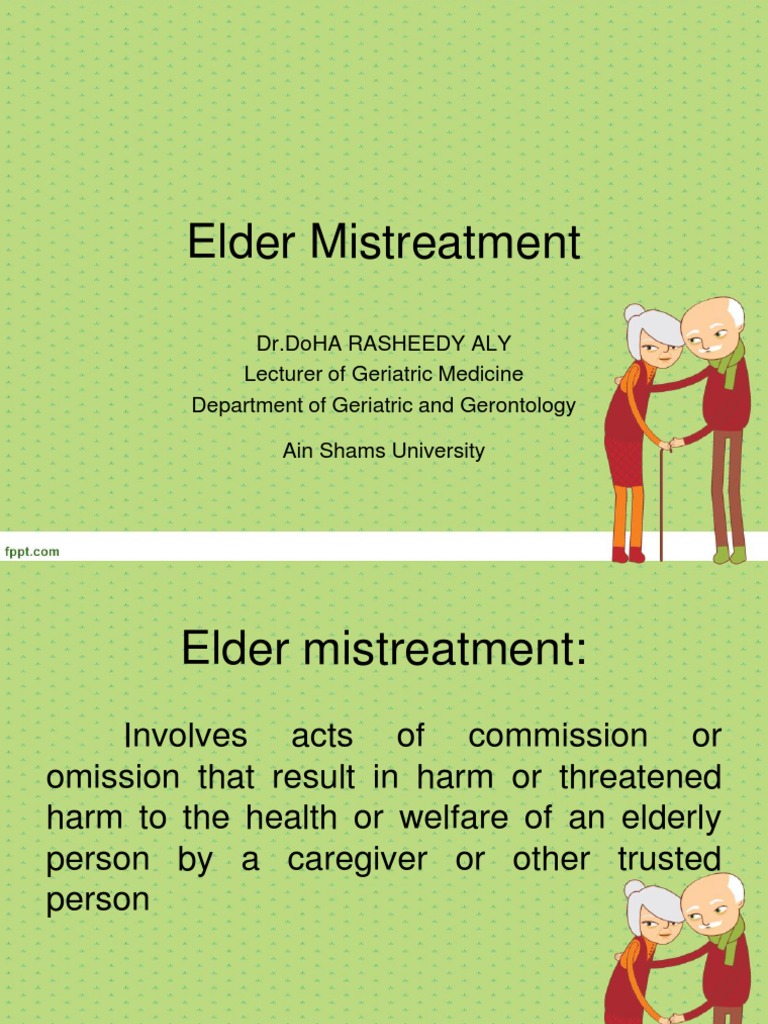 Elder Mistreatment | PDF | Caregiver | Substance Abuse