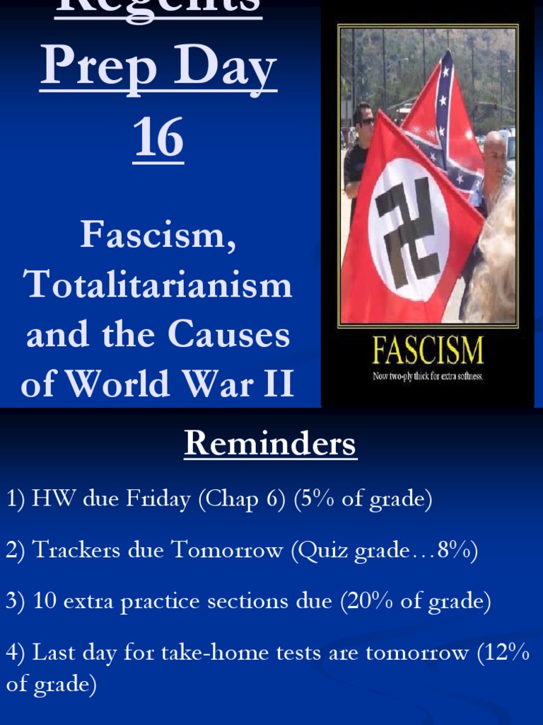 WWII Causes & Totalitarianism | PDF | Kingdom Of Italy | Nazi Germany