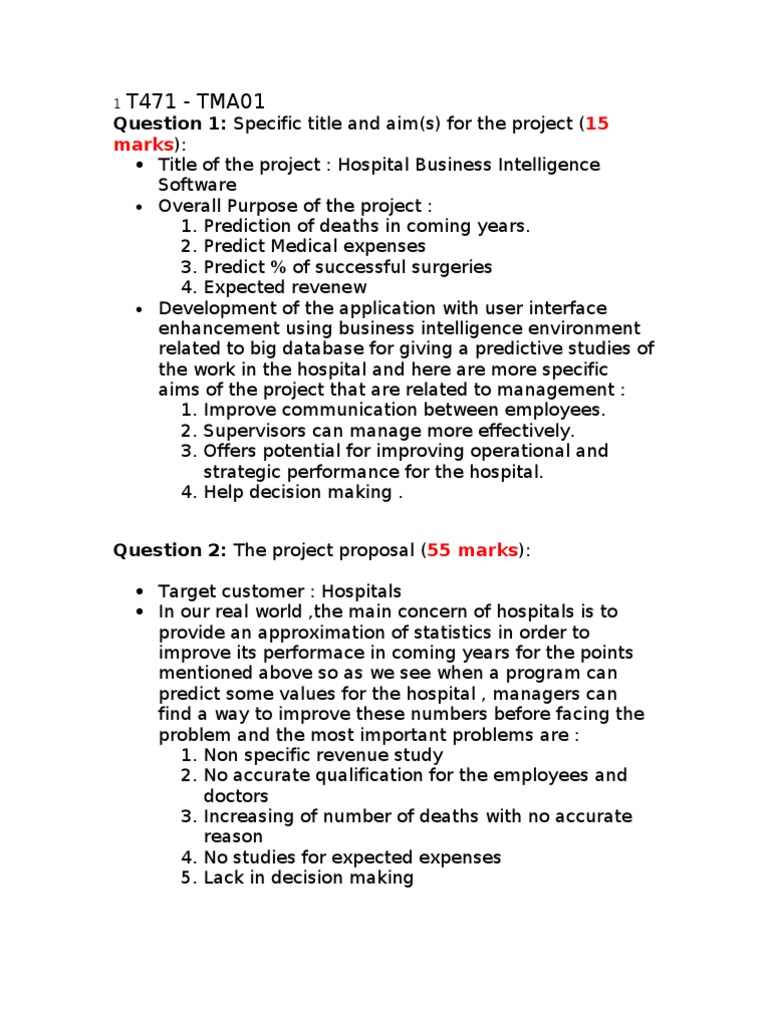 T471 - TMA01: Question 1: Specific Title and Aim(s) For The Project ...