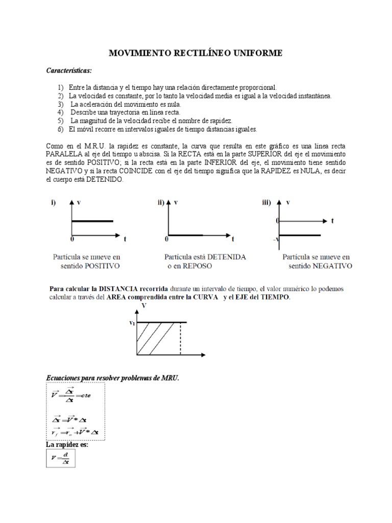 Mru, Mruv, CL, TV | Descargar gratis PDF | Movimiento (física ...