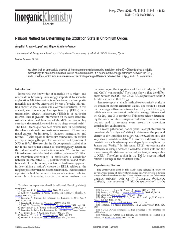 Chromium Oxidation States-Methods | PDF | Chromium | Ion