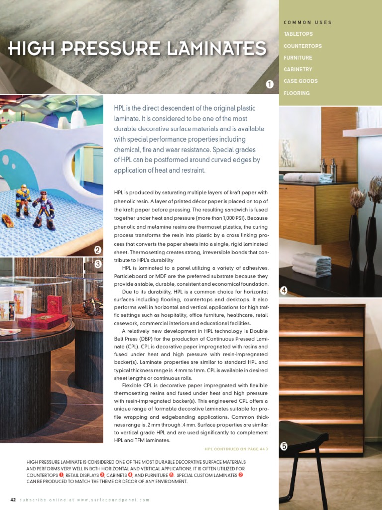 HPL - Construction Material | PDF | Countertop | Lamination