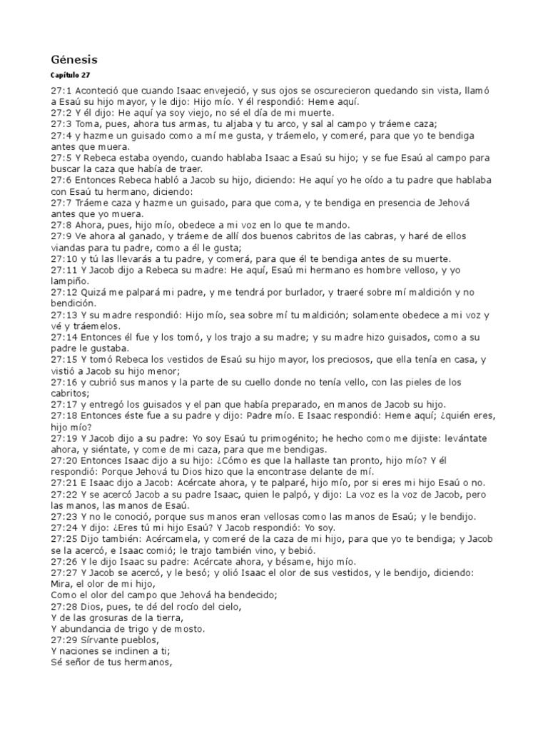 Genesis 27 28 | PDF | Ismael | Gente del Antiguo Testamento