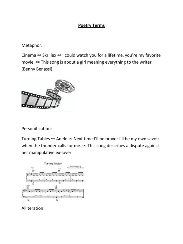 Analyzing Poetry Through Song Lyrics | PDF