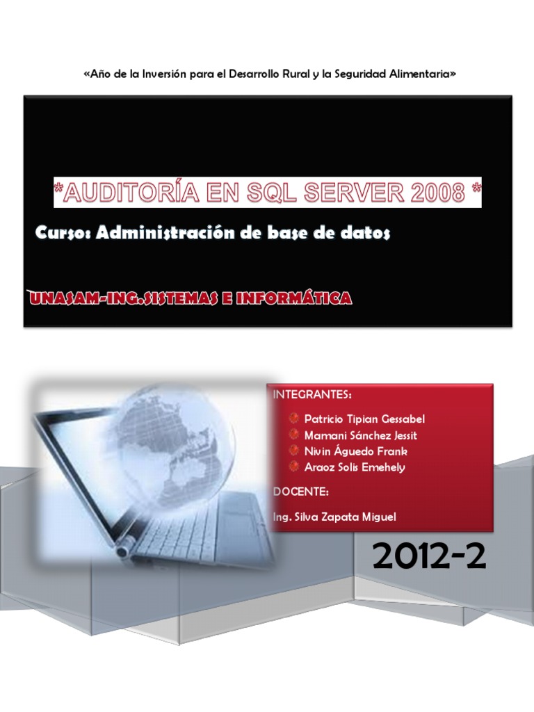 Auditoria en SQL Server | PDF | Servidor SQL de Microsoft | Bases de datos