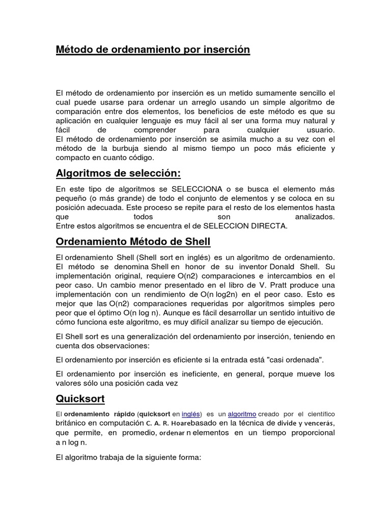 Método de Ordenamiento Por Inserción | Puntero (Programación de ... Método de Ordenamiento Por Inserción | Puntero (Programación de ...