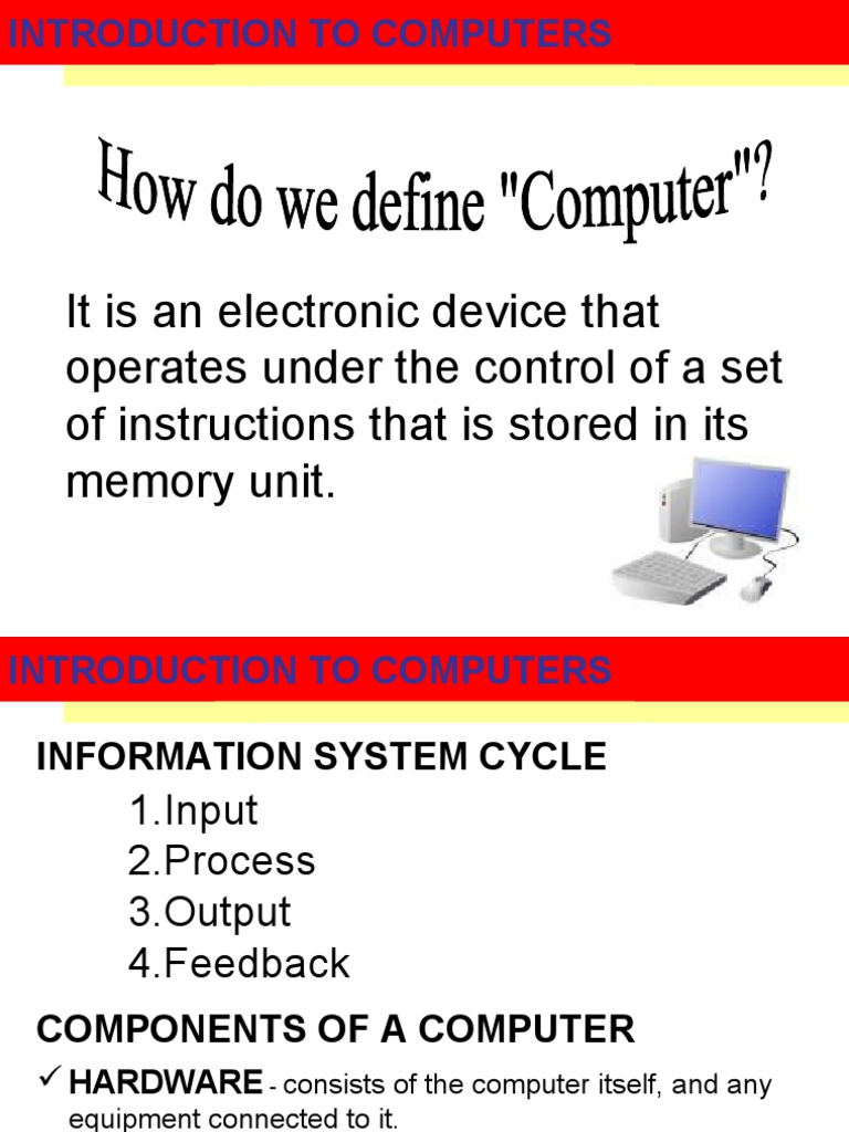 It Is An Electronic Device That Operates Under The Control of A Set of ...