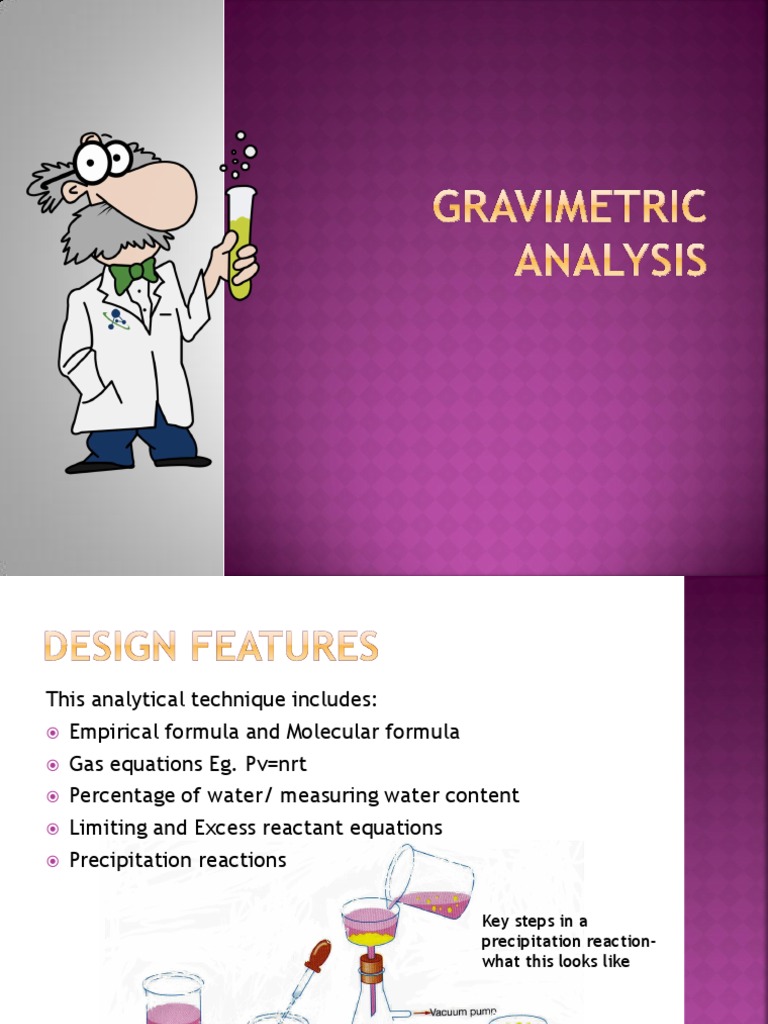Gravimetric Analysis PPT Chem | PDF | Titration | Chemistry