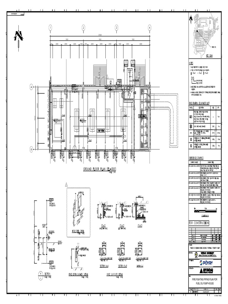 Fuel Oil Pump House Fire Piping Plan | PDF