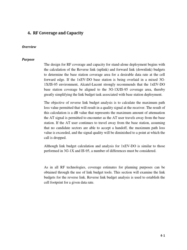 RF Coverage & Capacity Guide | PDF | Forward Error Correction | Antenna ...