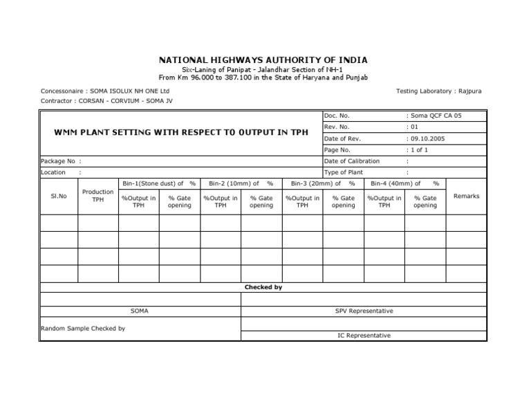 05 Calibration of WMM Plant | PDF