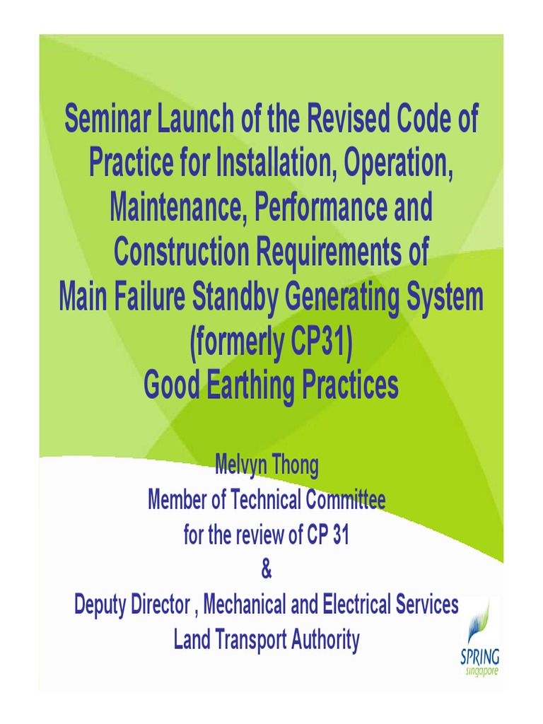 Good Earthing Practices For Generator System (Presentation) PDF | PDF ...