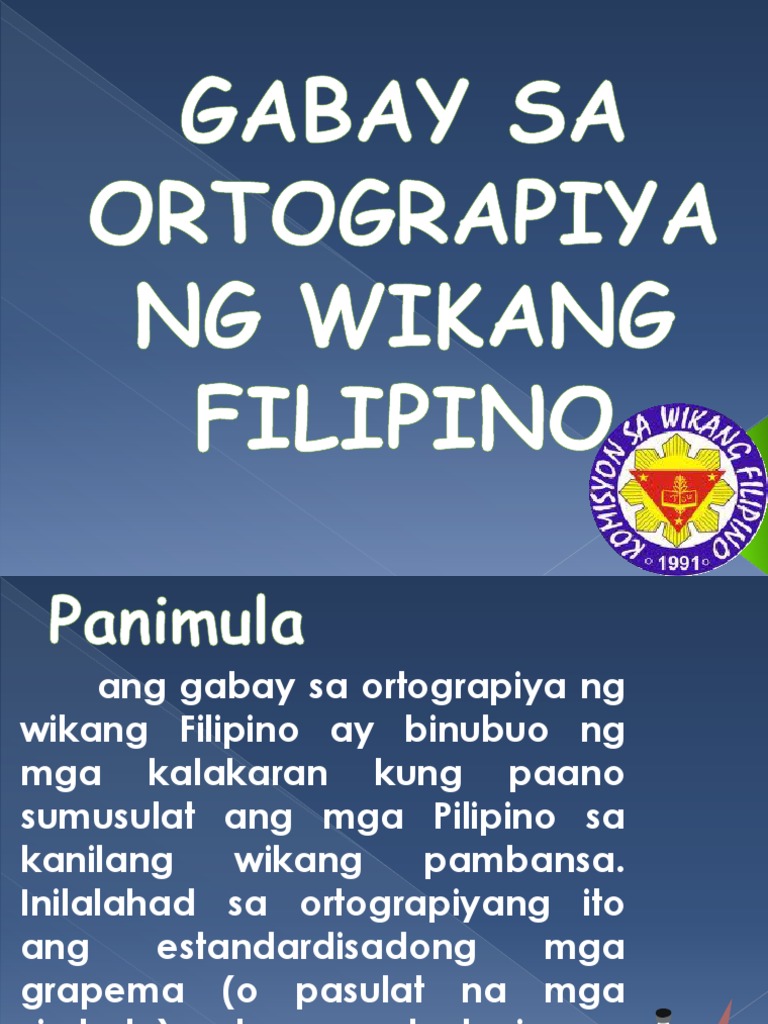 Gabay Sa Ortograpiya NG Wikang Filipino | PDF