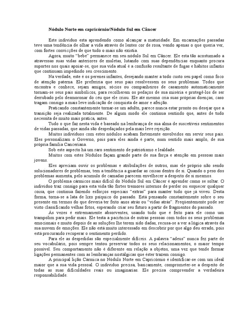 Nódulo Norte em Capricórnio | PDF | Reencarnação | Vida