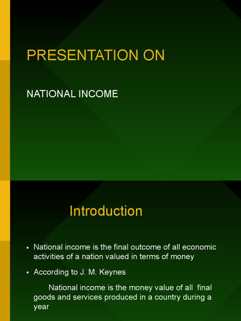 Overview of National Income Measurement | PDF | Measures Of National ...