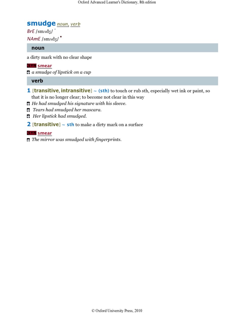 Smudge | PDF