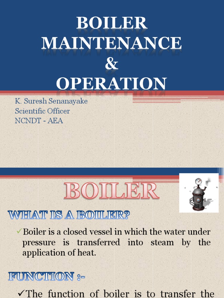 Boiler Operation and Maintenance Guide | PDF | Boiler | Furnace
