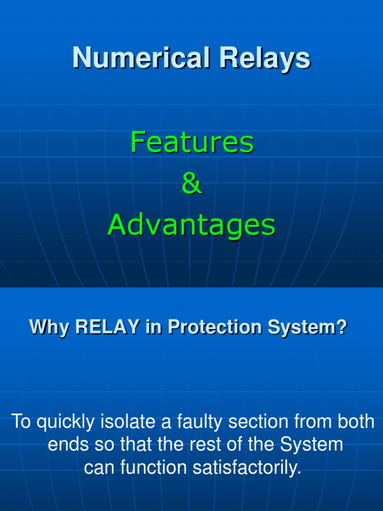 Presentation On Numerical Relays | PDF | Relay | Automation