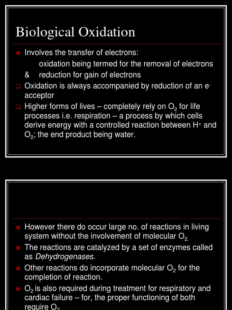 Understanding Biological Oxidation | PDF | Redox | Chemical Reactions