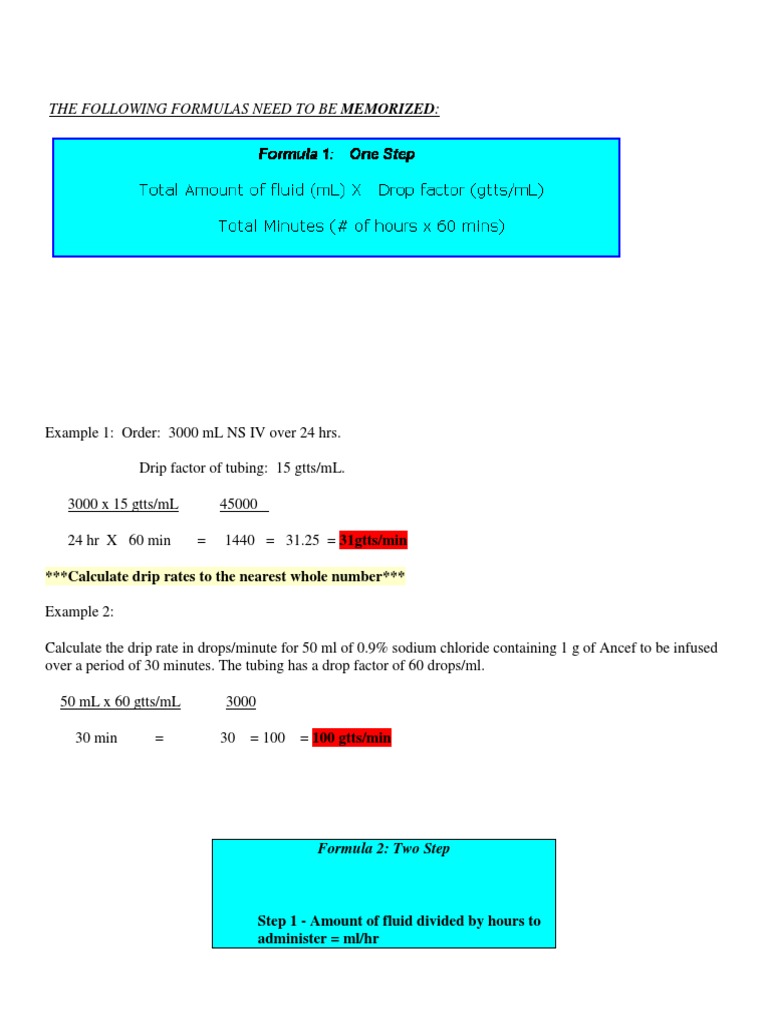Calculate Iv Drop Factor