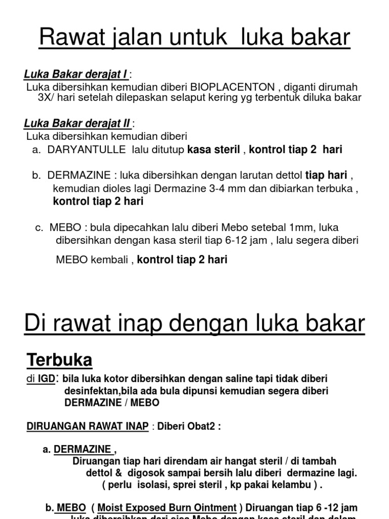 SOP Luka Bakar | PDF