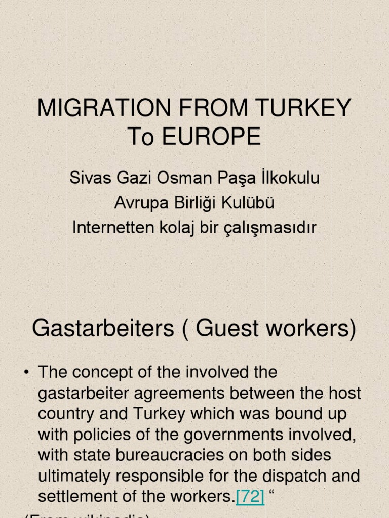 Turkey to Europe Migration Insights | PDF