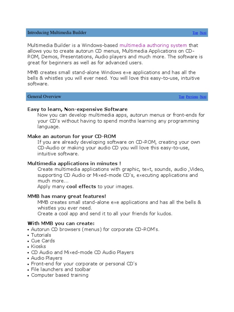 Introducing Multimedia Builder | PDF | Button (Computing) | Icon ...