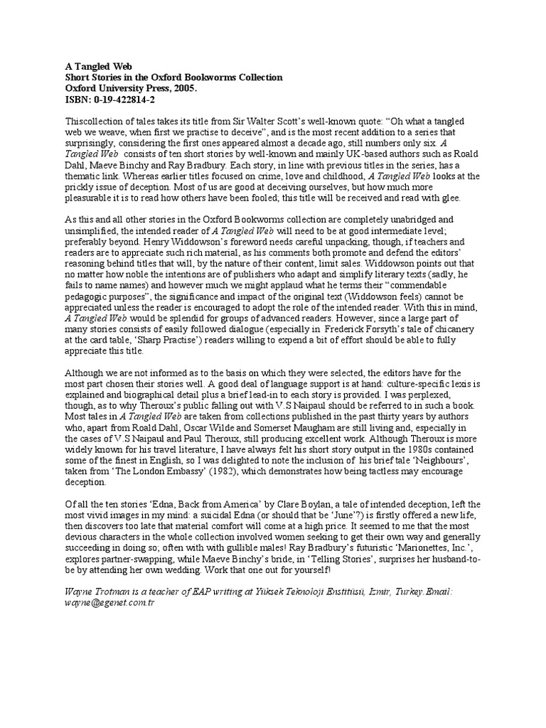 A Tangled Web | PDF