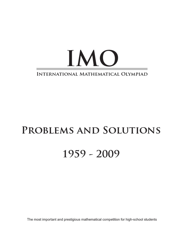 Imo Problem Solution 1959 2009 | PDF | Triangle | Circle