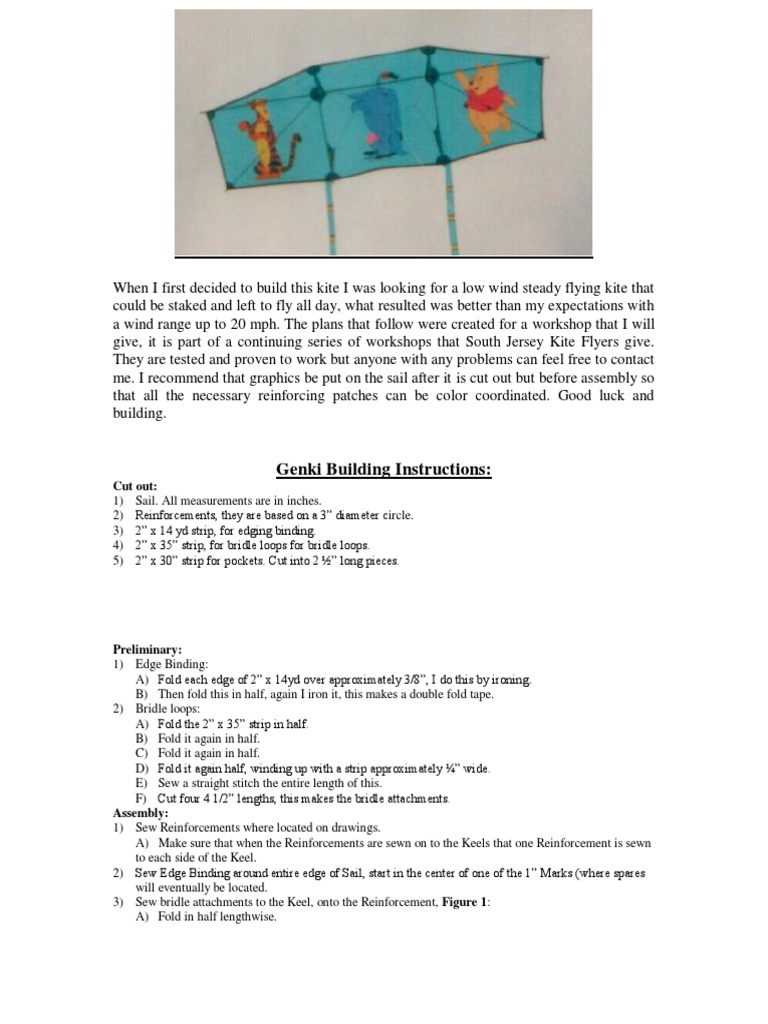 Genki Building Instructions Complete | PDF | Sail | Sewing