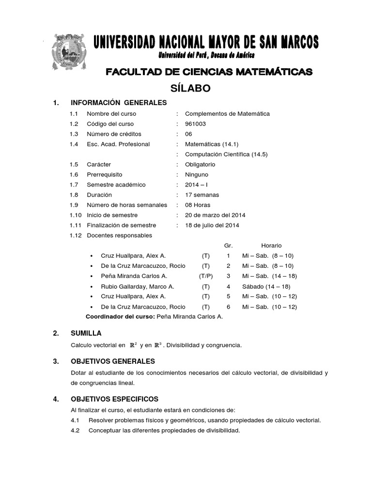 Complemento de Matematica PDF | PDF | Espacio vectorial | Teoría de los números