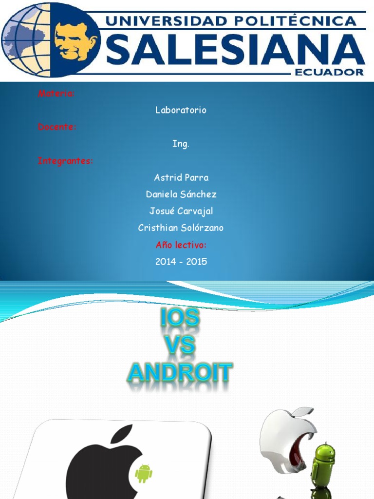 Diapositivas Ios VS Android | PDF | Android (sistema operativo) | Yo ...