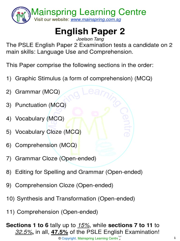 English Paper 2 | PDF | Reading Comprehension | Cognition
