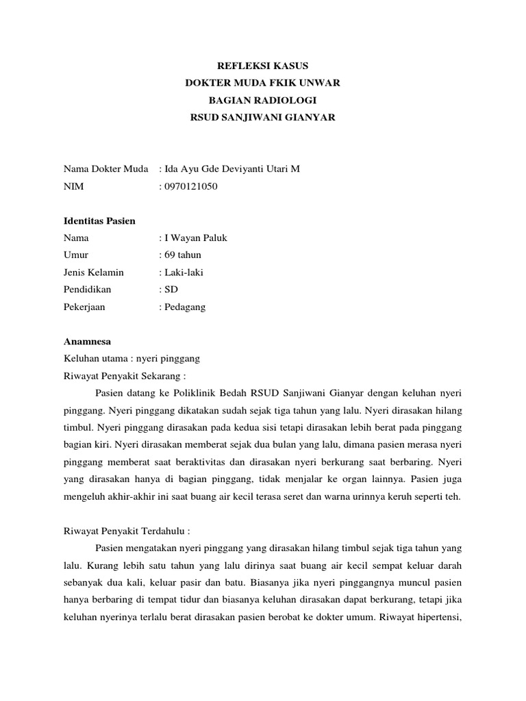 Refleksi Kasus Batu Staghorn | PDF
